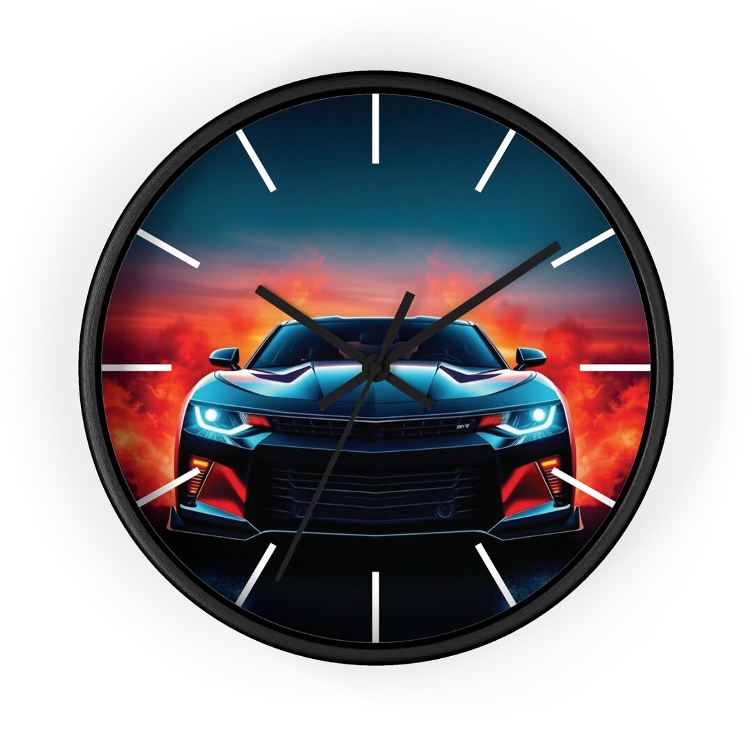 Muscle Car Wall Clock, Car Enthusiast Gift, Modern Muscle Car Decor, Ai ...