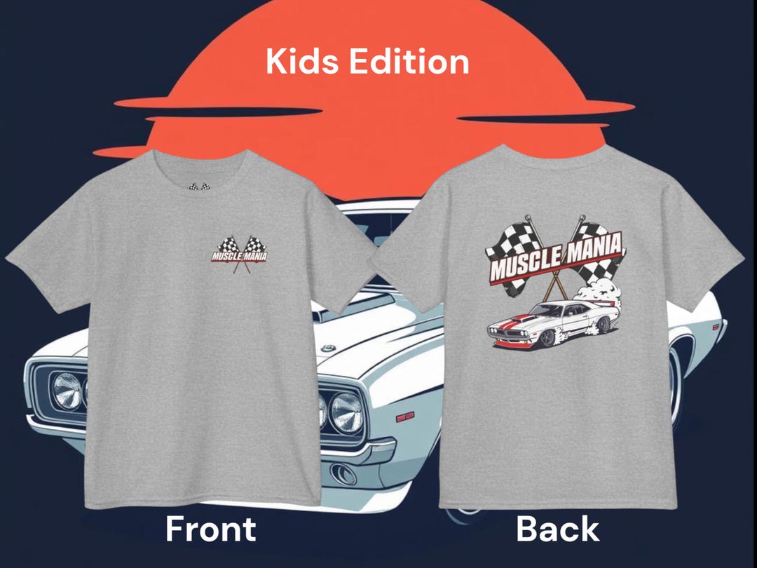 Muscle Car Kids Tee, Muscle Mania Shirt, Car Lovers Gift, Boys Clothing ...
