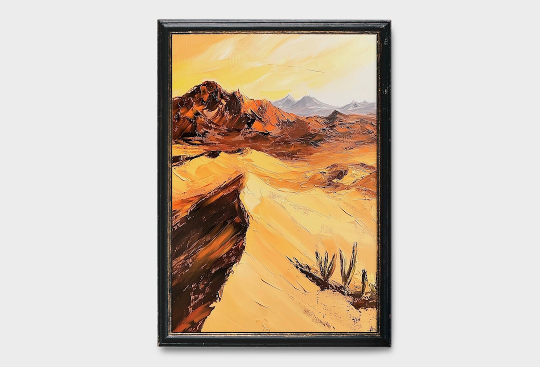 Desert Painting, Desert Acrylic Painting, Desert Oil Painting, Sahara ...