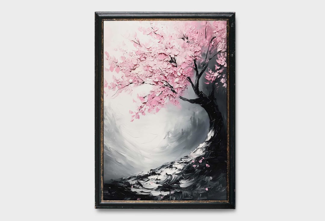 Cherry Blossom Painting, Acrylic Cherry Blossom, Spring Oil Painting ...