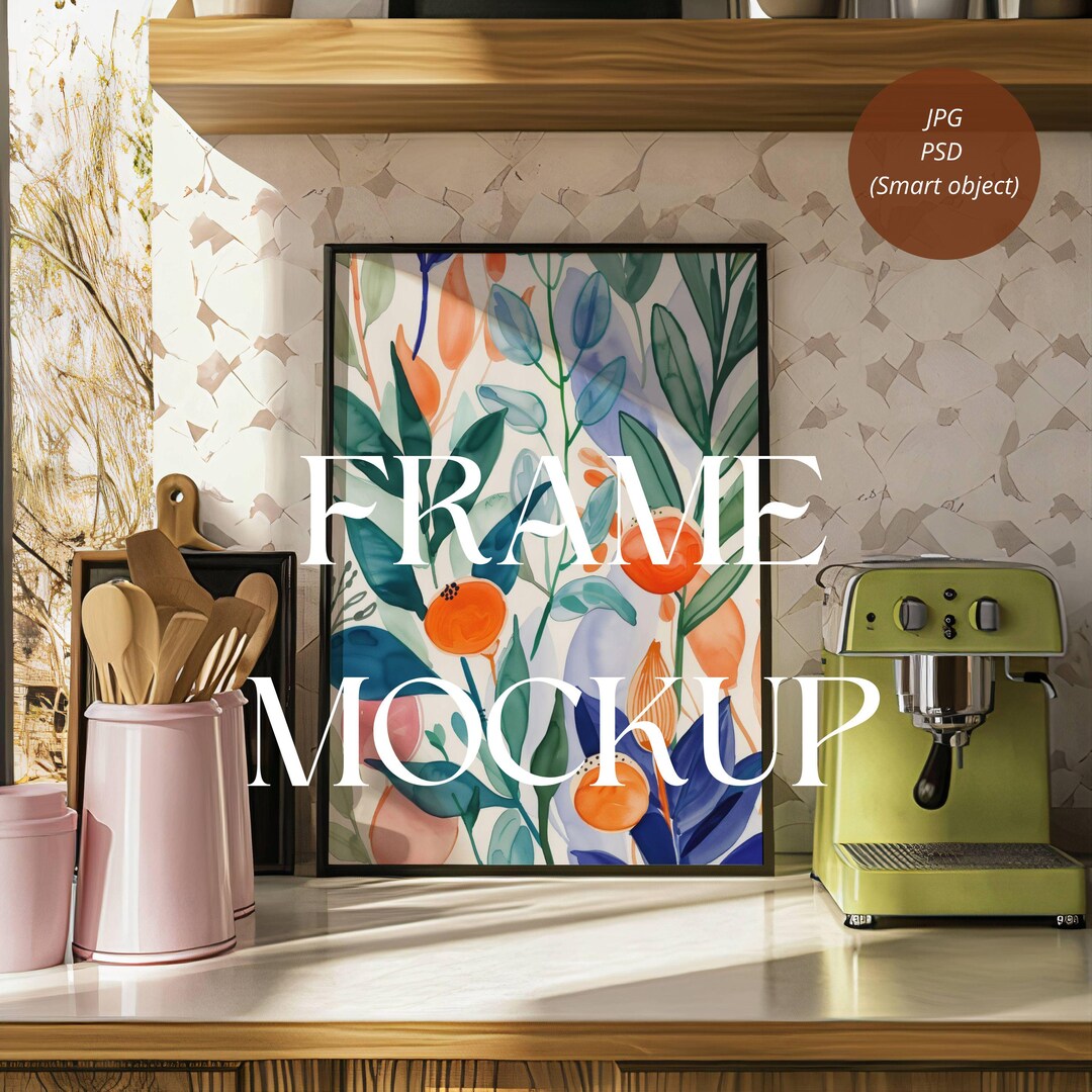 Kitchen Vertical Frame Psd Mockup, Kitchen Scene Psd, Smart Layer Psd ...