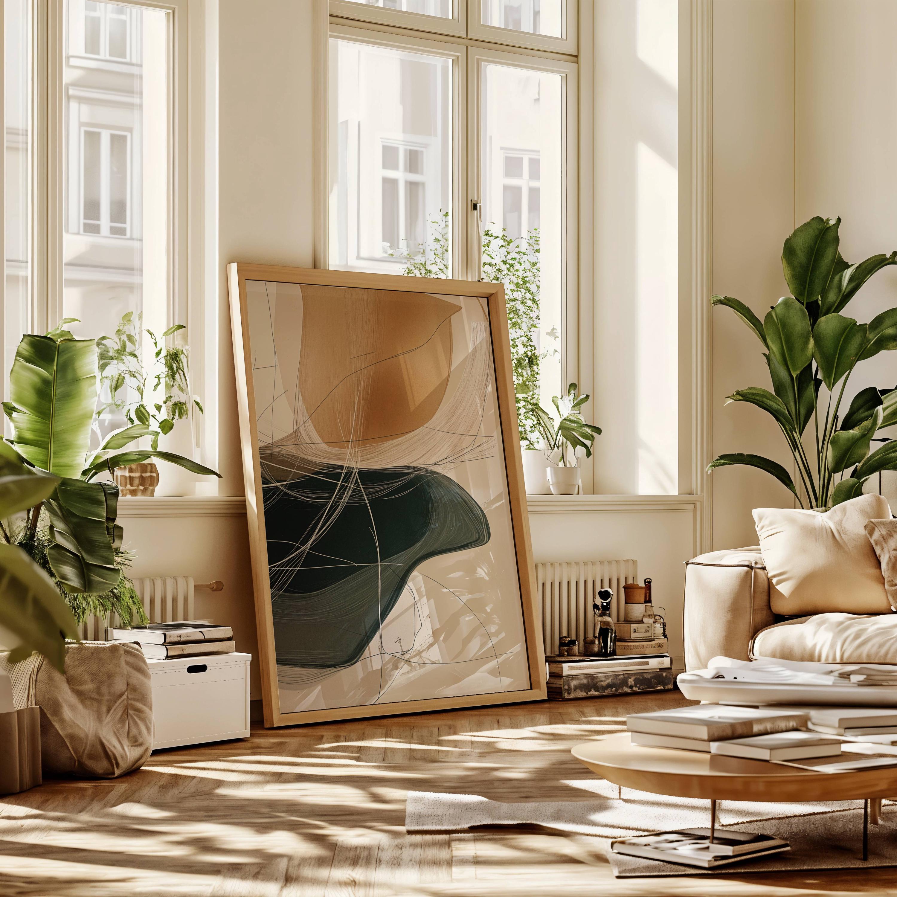 Smart Layer Psd, Wood Frame Mockup, Interior Scene Psd, Frame Mockup ...