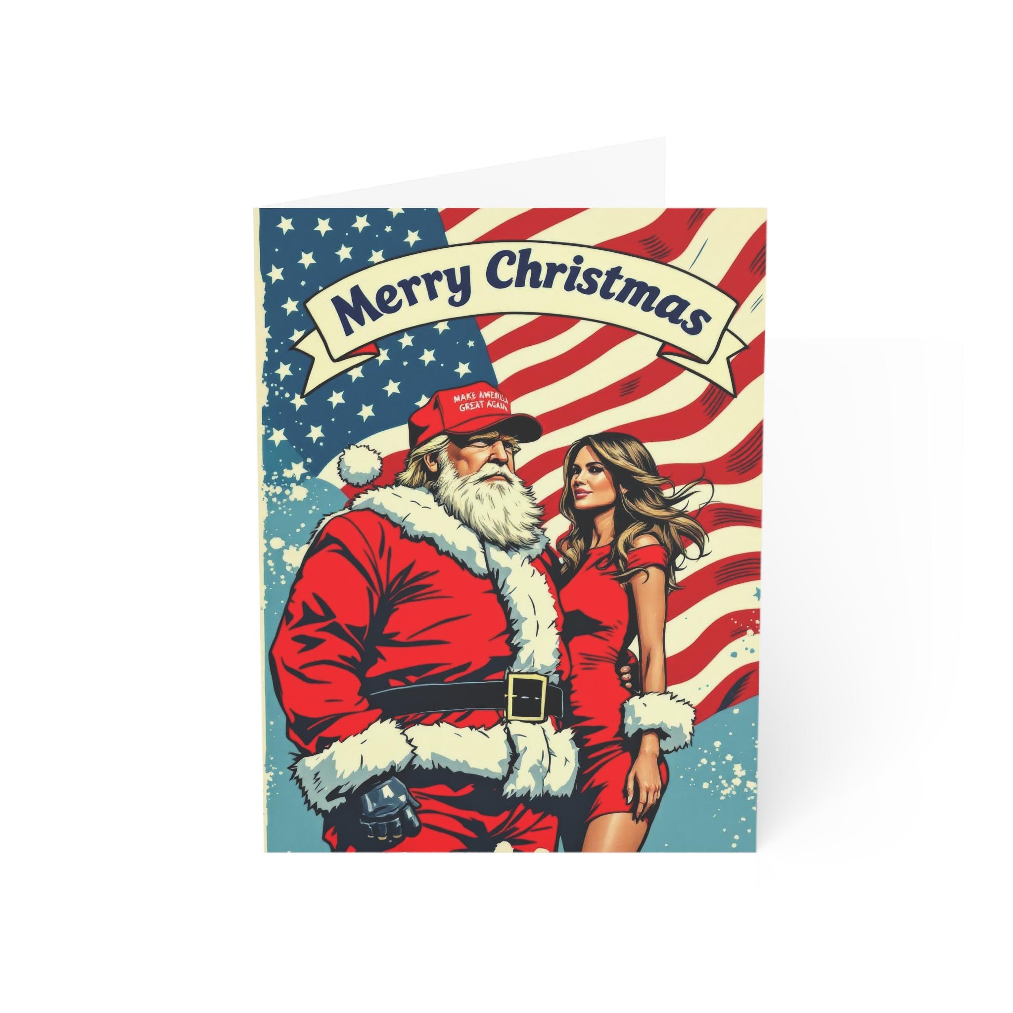 MAGA Santa Mrs Claus Donald Trump & Melania Merry Christmas Make ...