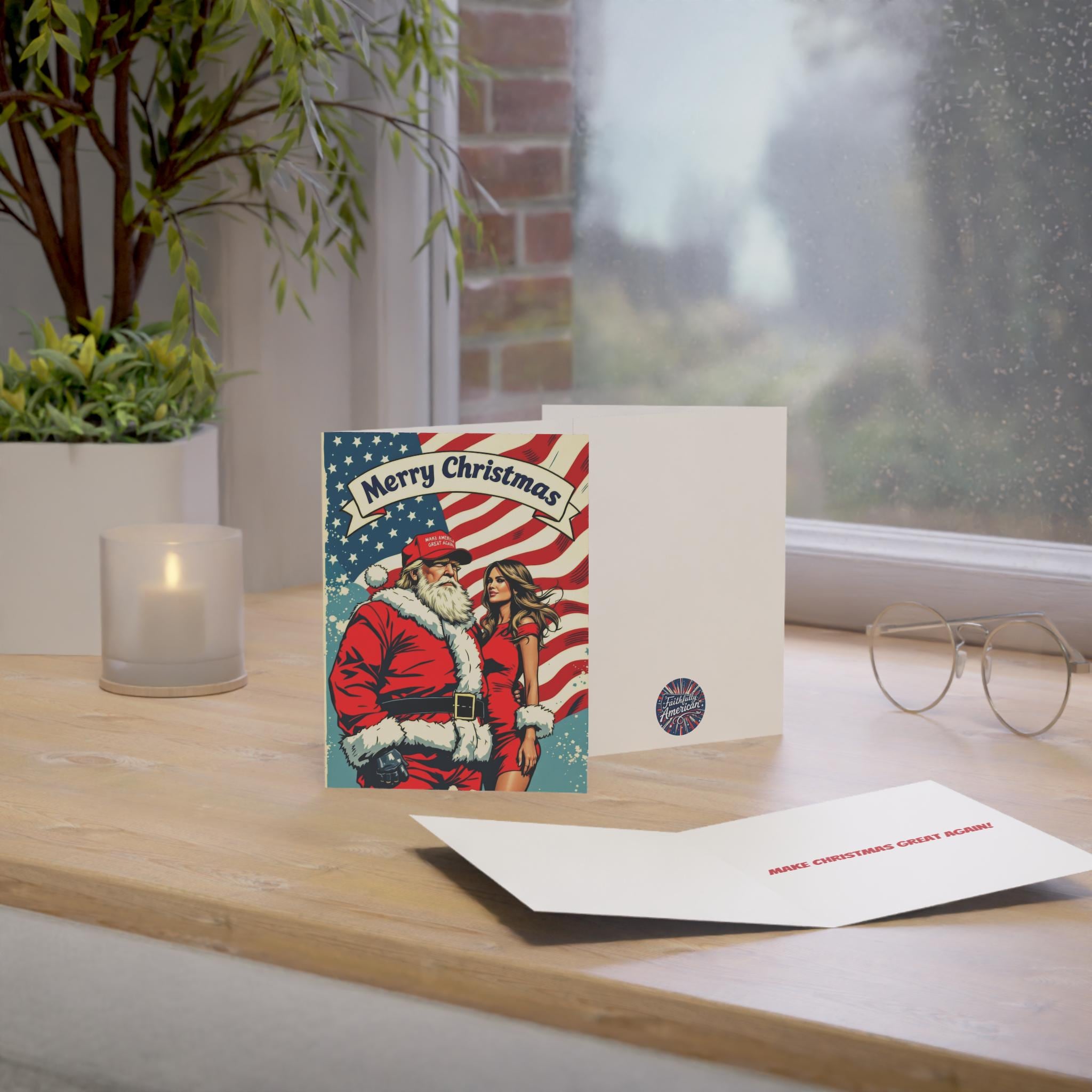 MAGA Santa Mrs Claus Donald Trump & Melania Merry Christmas Make ...