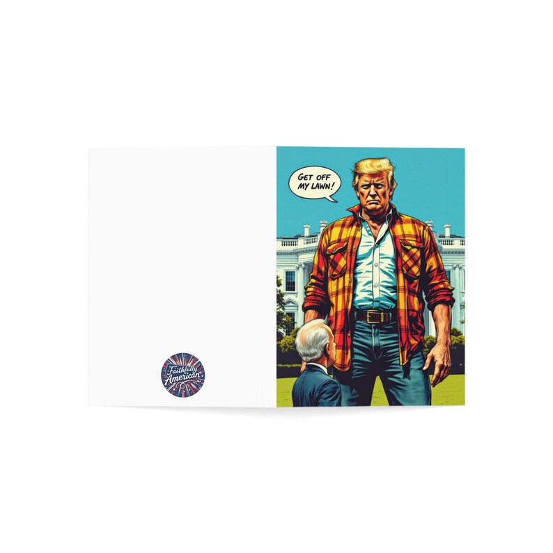 Donald Trump Get off My Lawn Funny Tiny Joe Biden Political Liberal ...