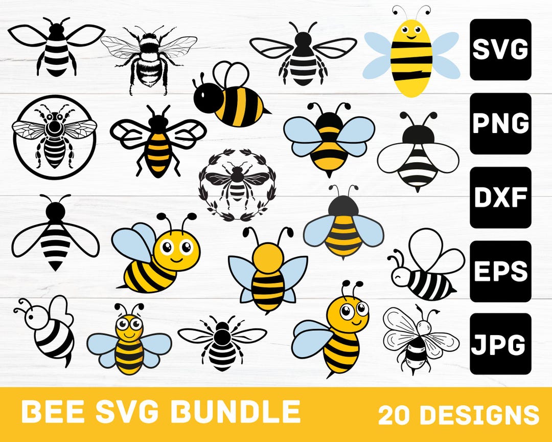 Bee Svg Bundle, Bee Hive Svg, Bee Png, Honeycomb Svg, Bee Clipart ...