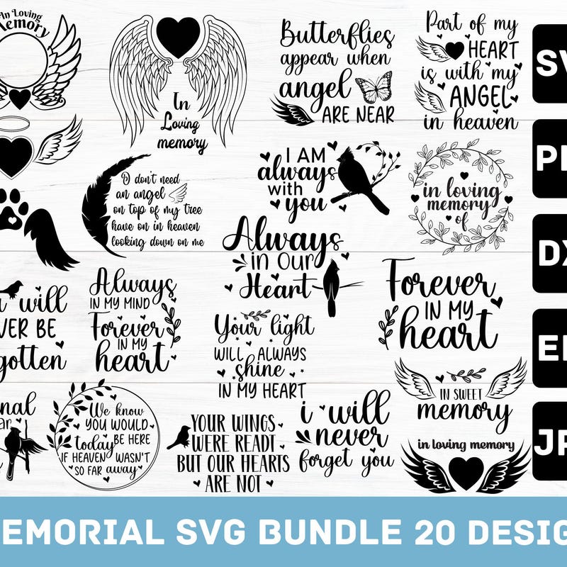 Memorial Decal Svg - Etsy