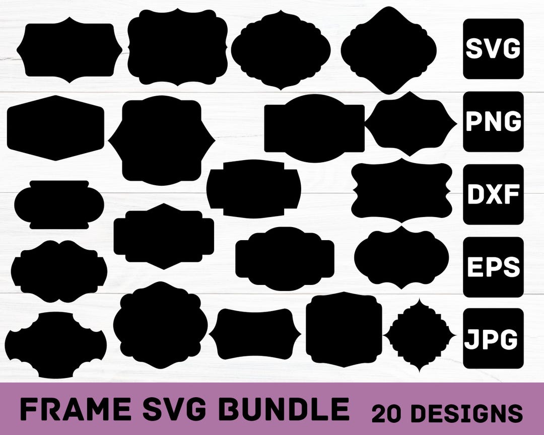 Frame Svg Png Bundle, Frames Silhouette, Rectangle Frame Png Bundle ...
