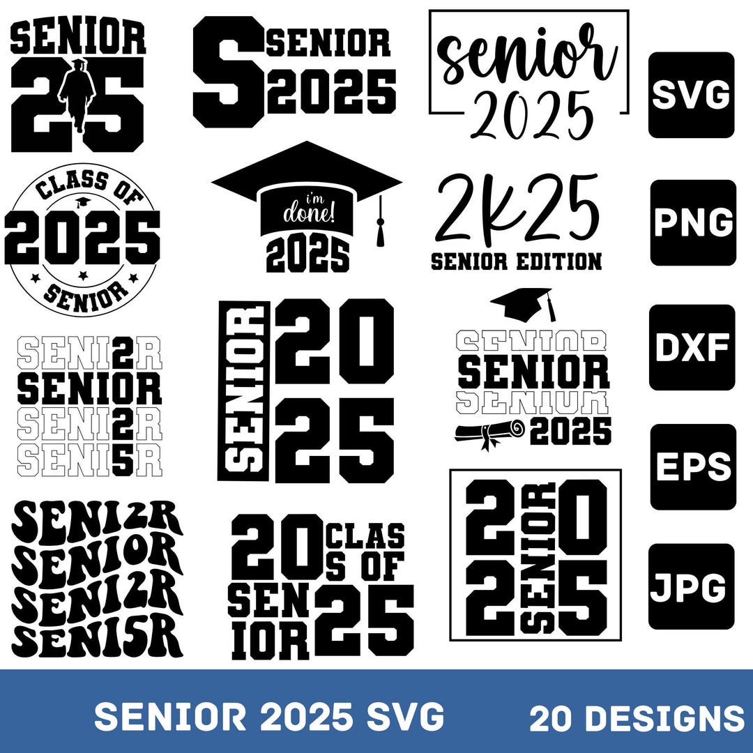 Graduation SVG Bundle, Graduate 2025 SVG Bundle, Class of 2025 SVG ...