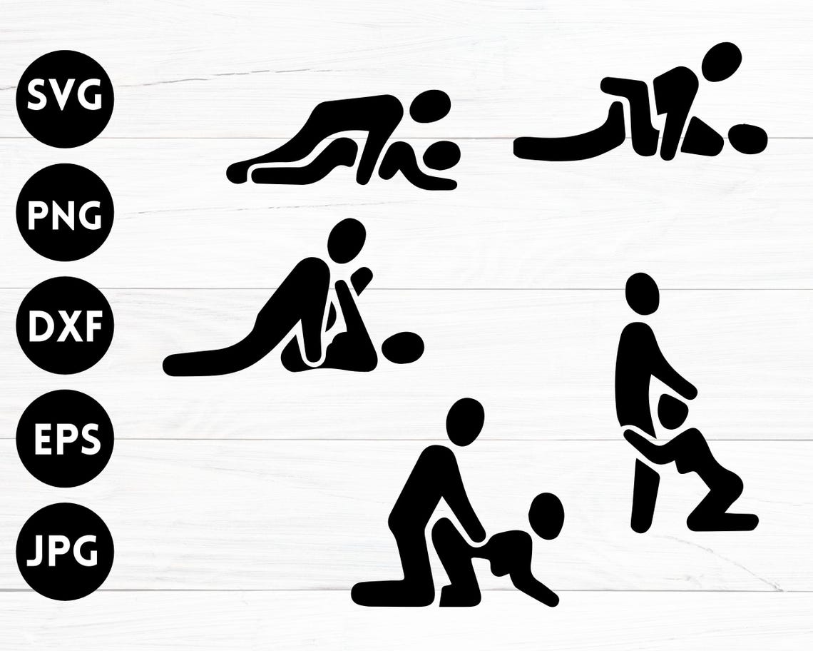 Sex Bundle Positions Sex Set Svg Sexual Positions Eps Foreplay Vector