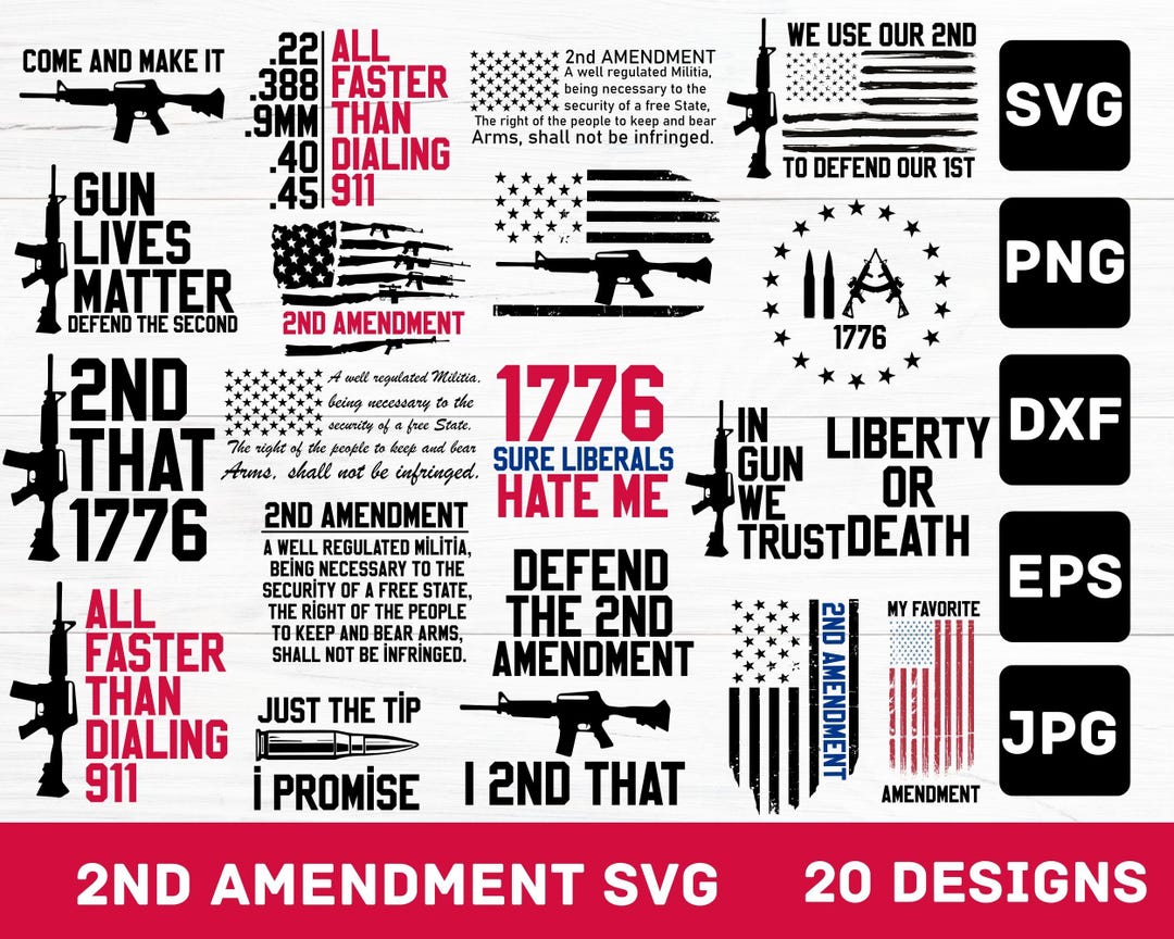 2nd Amendment Bundle Svg, 2nd Amendment T-shirt Svg, American Flag Svg ...