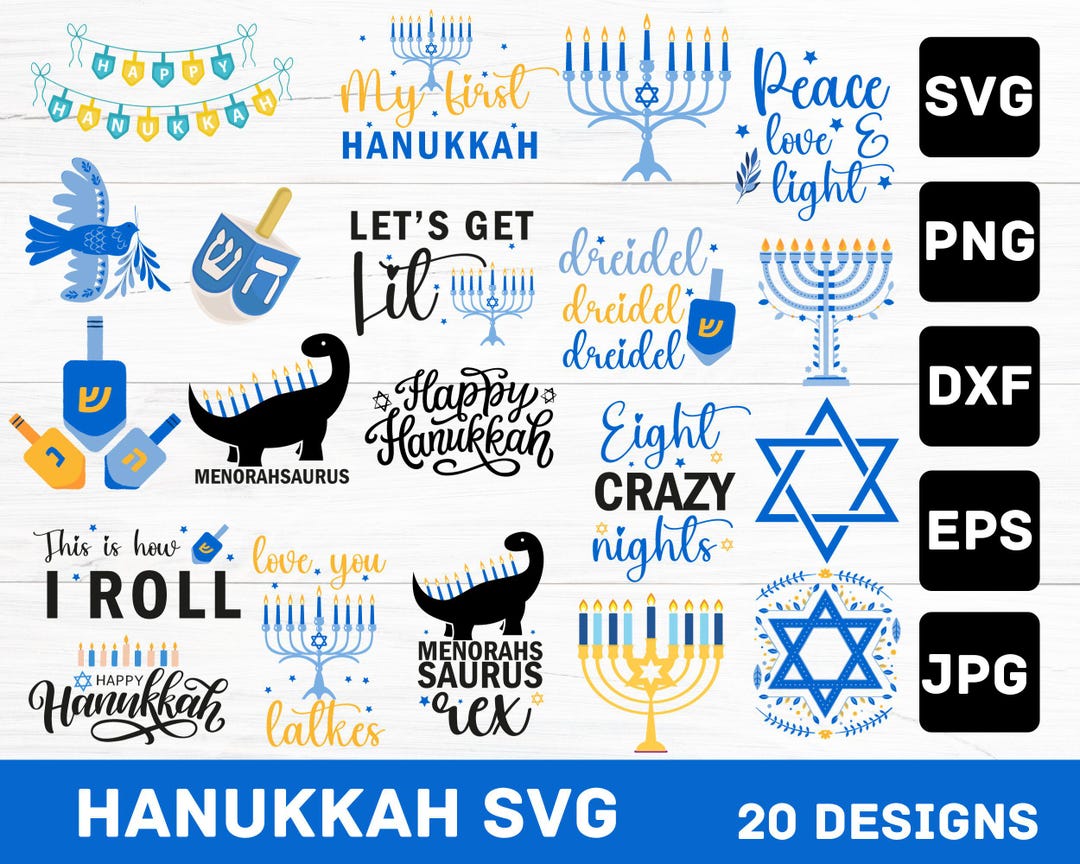 Hanukkah Bundle Svg | Funny Hanukah SVG Chanukah Jewish Holiday Gift ...