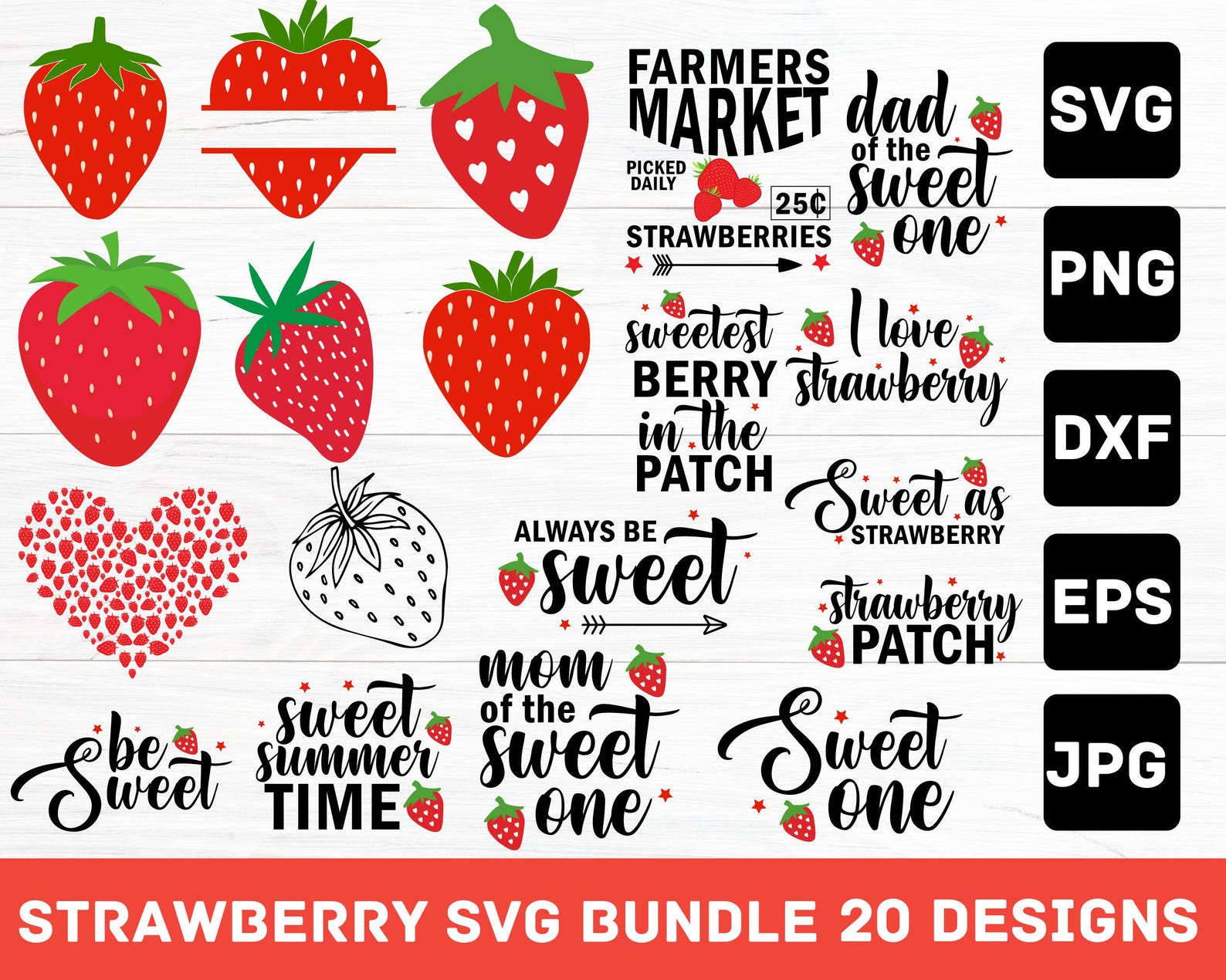 Strawberry, Svg Files, Svg Files for Cricut, Svg Cricut, Svg Images ...
