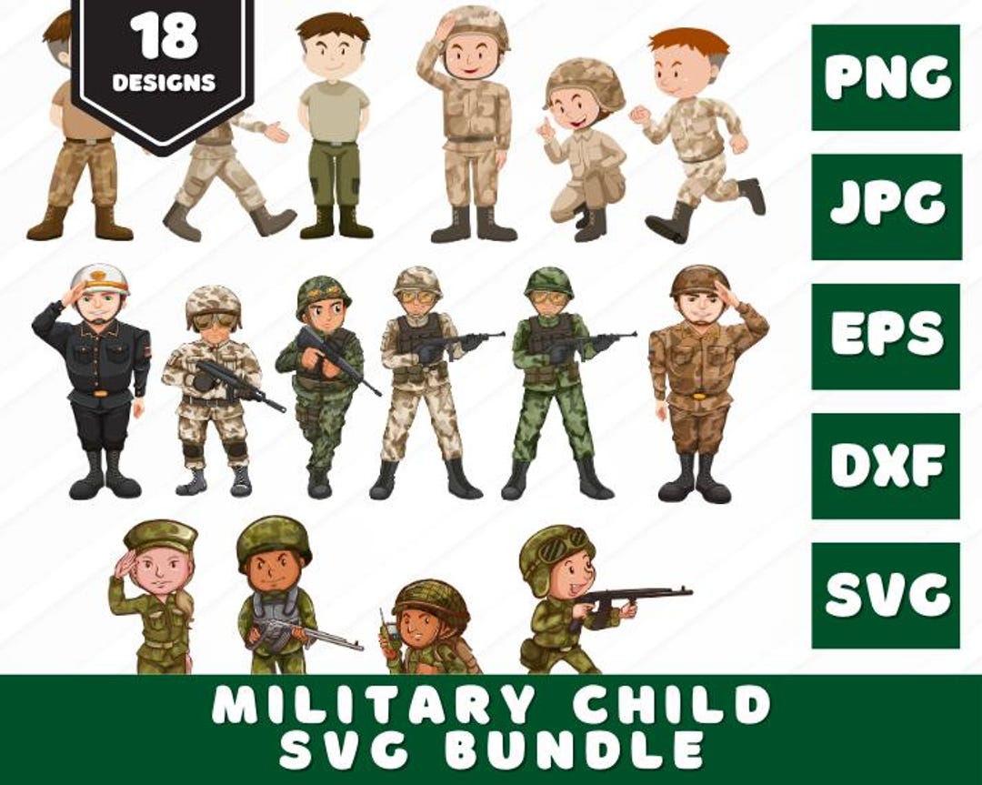 Military Child Svg Bundle, Month of the Military Child Svg, Military ...