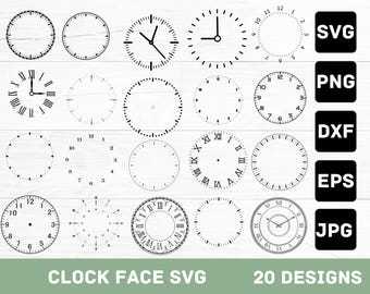 Clock Face Svg, Clock Svg, Clock Numbers Svg, Roman Numeral Clock ...