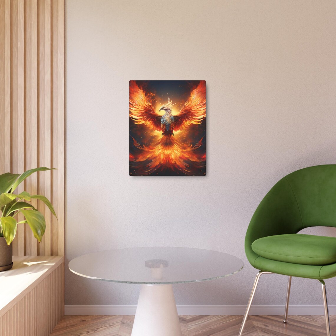 Metal Art Sign, Phoenix Rising Firebird Fantasy Mythical Bird Wall ...