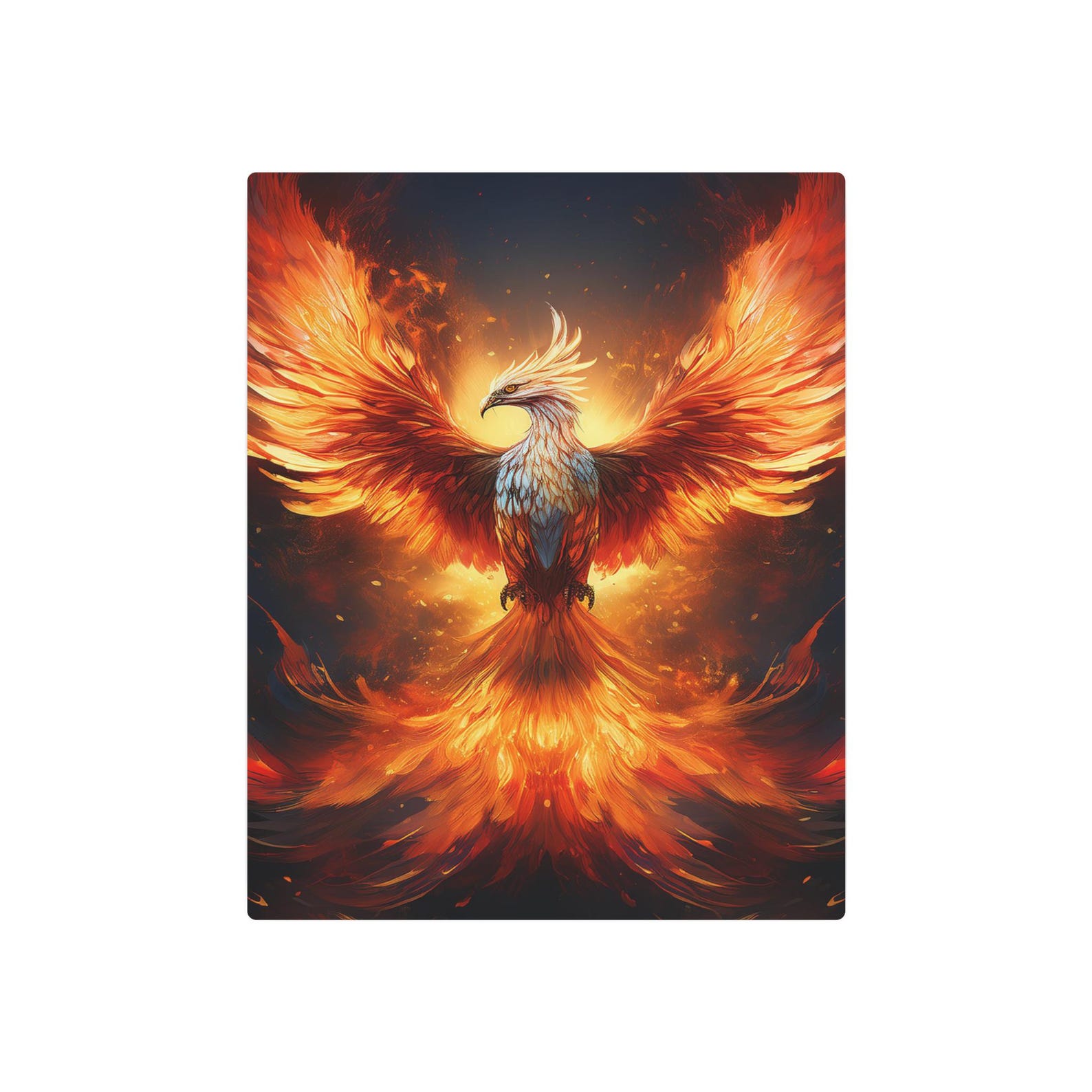 Metal Art Sign, Phoenix Rising Firebird Fantasy Mythical Bird Wall ...