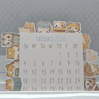 2026 Cat Calendar With Wooden Stand – Minimal Home & Office Decor - Etsy UK