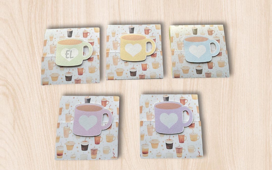 Coffee Themed Sticky Notes Holder - Shimmer Cardstock Memo Pad - Etsy