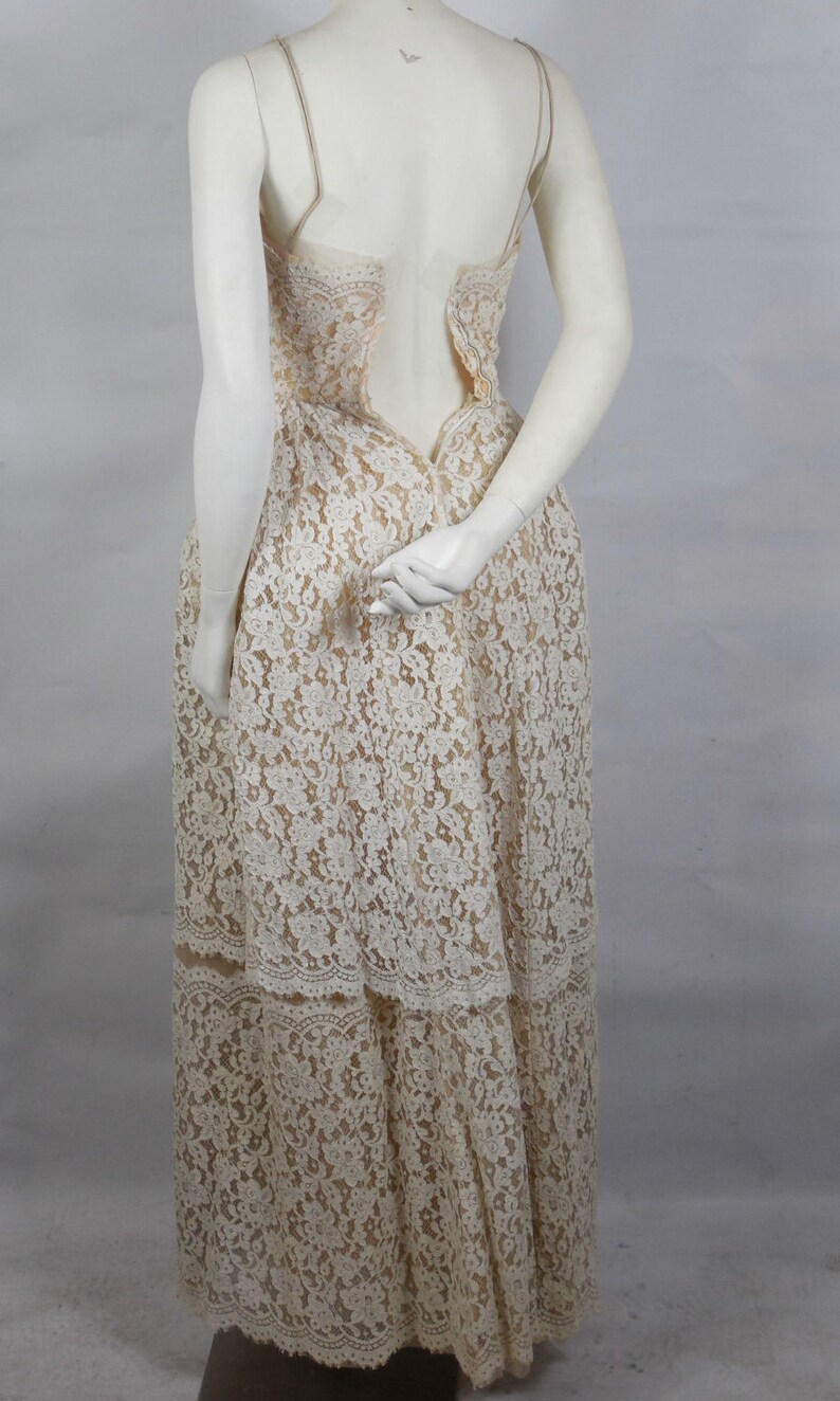 1950 Peggy Hunt Lace Shelf Bust Evening Gown Very Special - Etsy UK