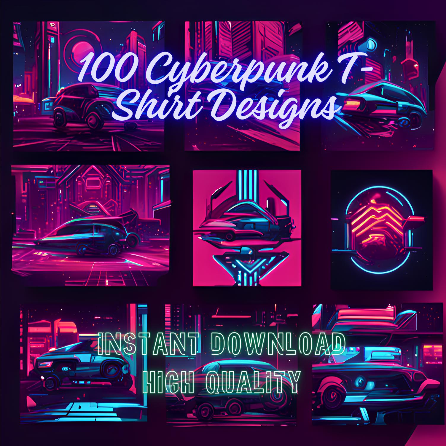 100 Cyberpunk T-shirt Designs, Futuristic Art & Neon Graphics, Urban ...