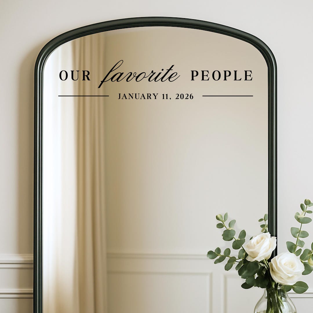 Wedding Mirror Decal for Seating Chart With Personalized Wedding Date ...