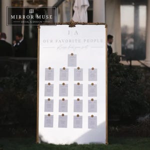 Custom Wedding Mirror Decal: Personalized Names & Date - Etsy