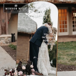 Custom Wedding Mirror Decal: Personalized Names & Date - Etsy