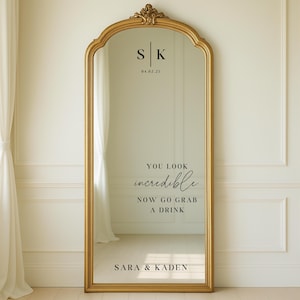 Wedding Mirror Vinyl Decal: Custom Celebration Decor - Etsy