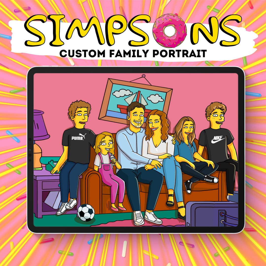 Custom Simpsons Family Portrait, Simpsonize Myself, SIMPSONS PORTRAIT ...
