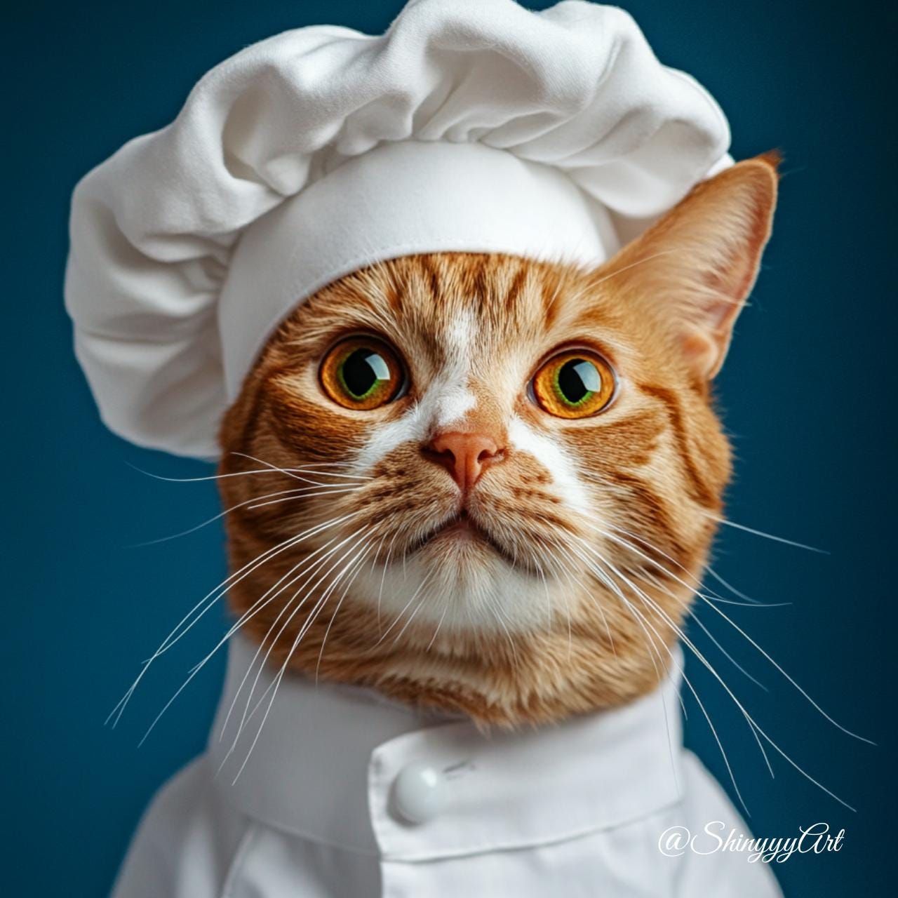 Funny Cat Chef Portrait: Custom Pet Portrait Art (digital Download ...