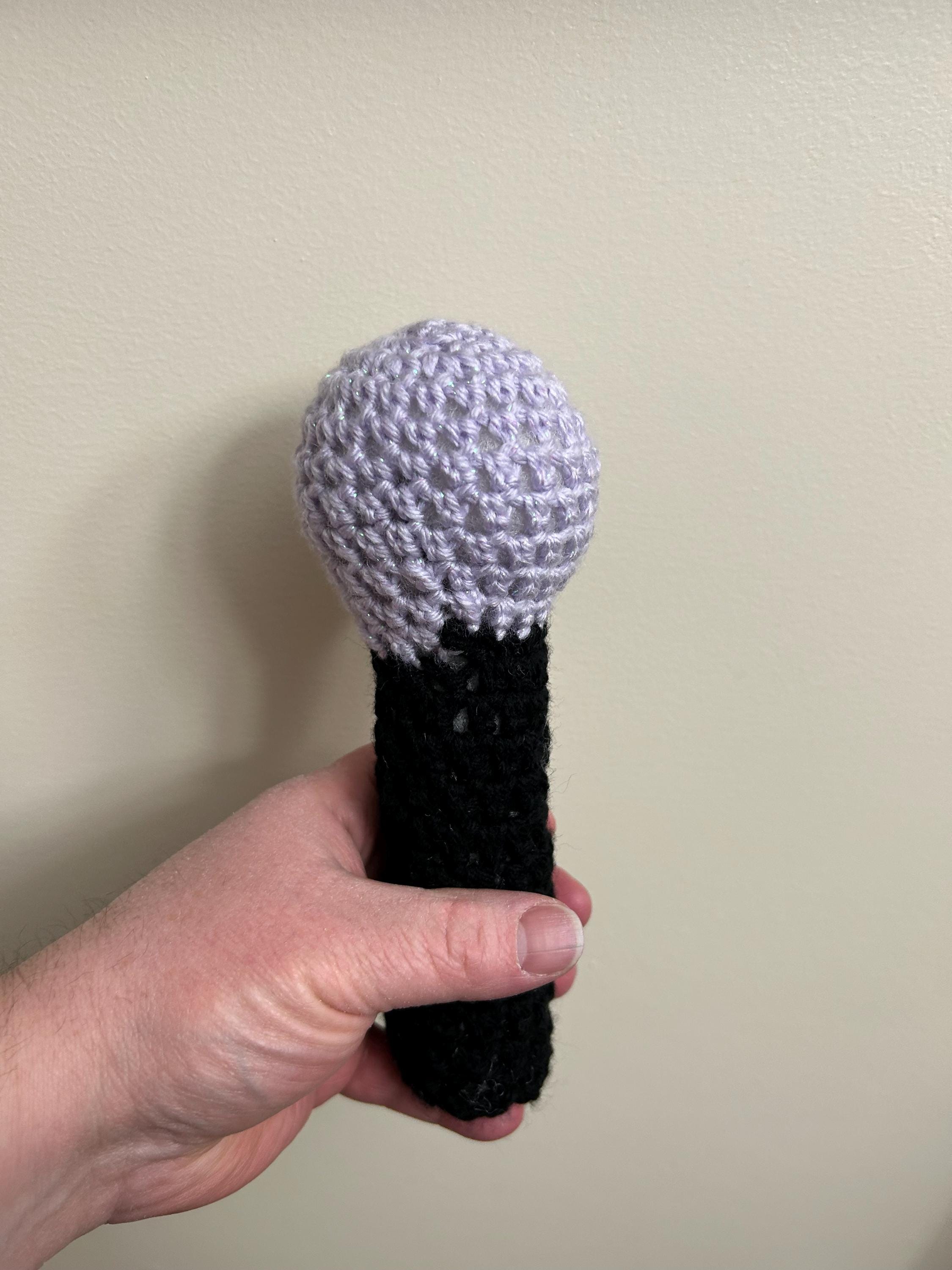 Drop the Mic: Silver and Black Microphone Plushie With Bling - Etsy