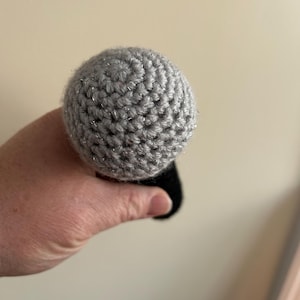 Drop the Mic: Silver and Black Microphone Plushie With Bling - Etsy