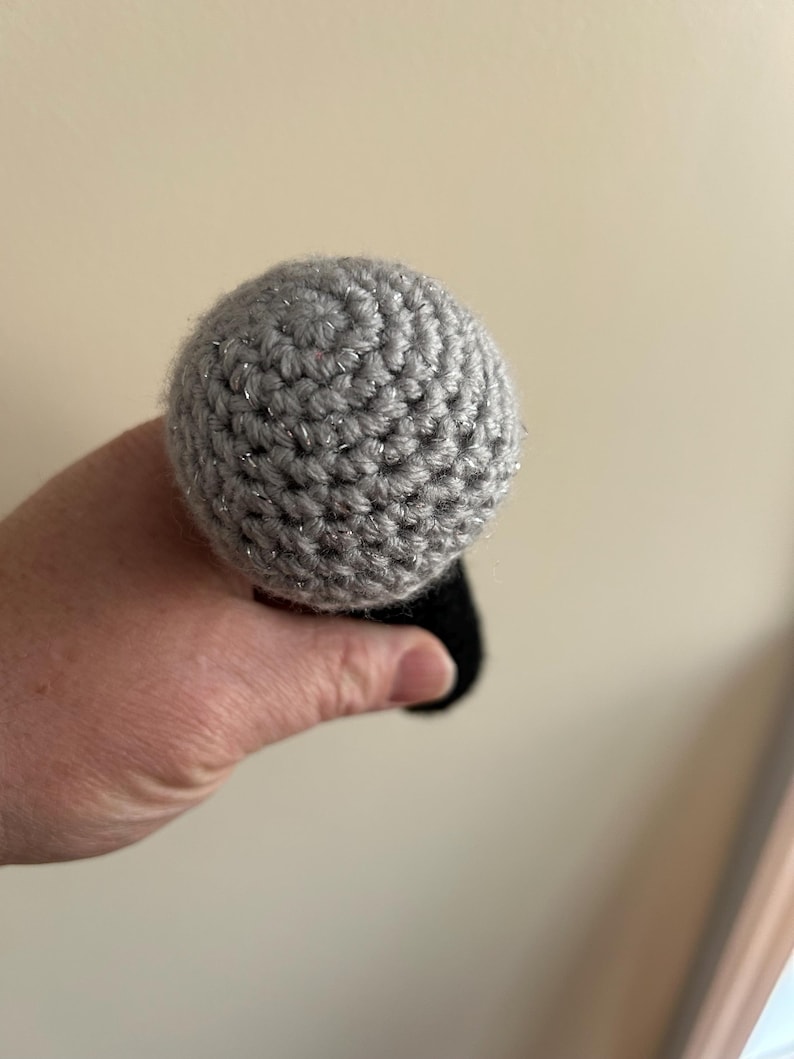 Drop the Mic: Silver and Black Microphone Plushie With Bling - Etsy