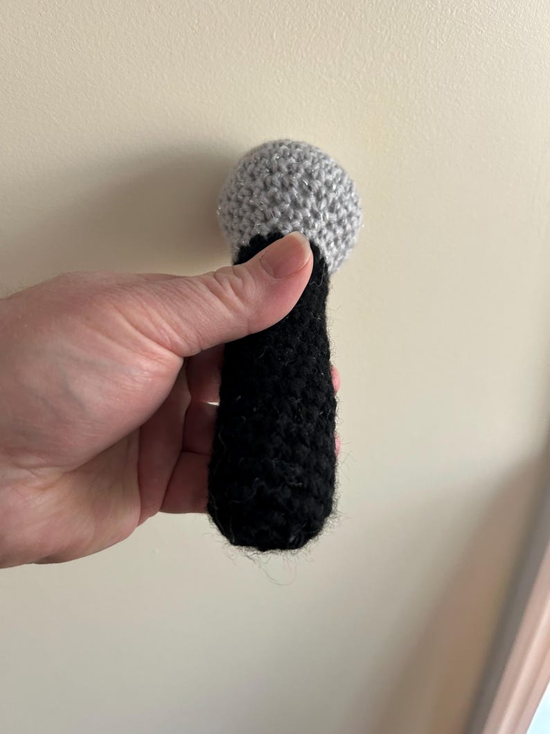 Drop the Mic: Silver and Black Microphone Plushie With Bling - Etsy