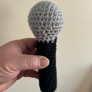 Drop the Mic: Silver and Black Microphone Plushie With Bling - Etsy