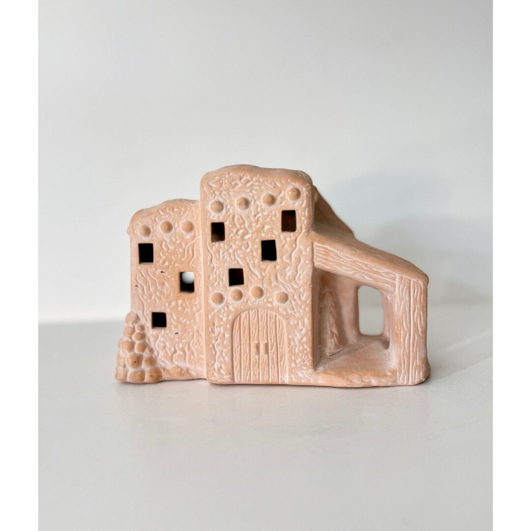 Southwest Pueblo Adobe House Sculpture | Ceramic Desert Decor | Made in ...