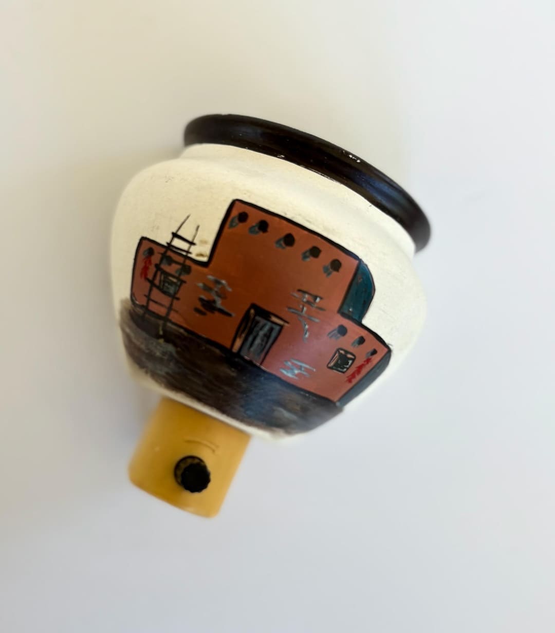 1989 Vintage Southwestern Pueblo Night Light | Hand-painted Adobe House ...