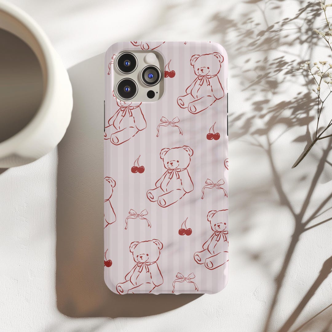 Cute Teddy Phone Case Teddy Bear iPhone Beige Baby Teddy Baby Blue ...