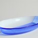 Blue White Oval Fused Glass Serving Platter, Handmade Glass Tray - Etsy