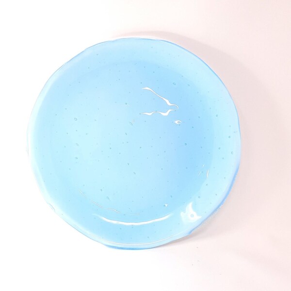 Turquoise Glass Plates - Etsy