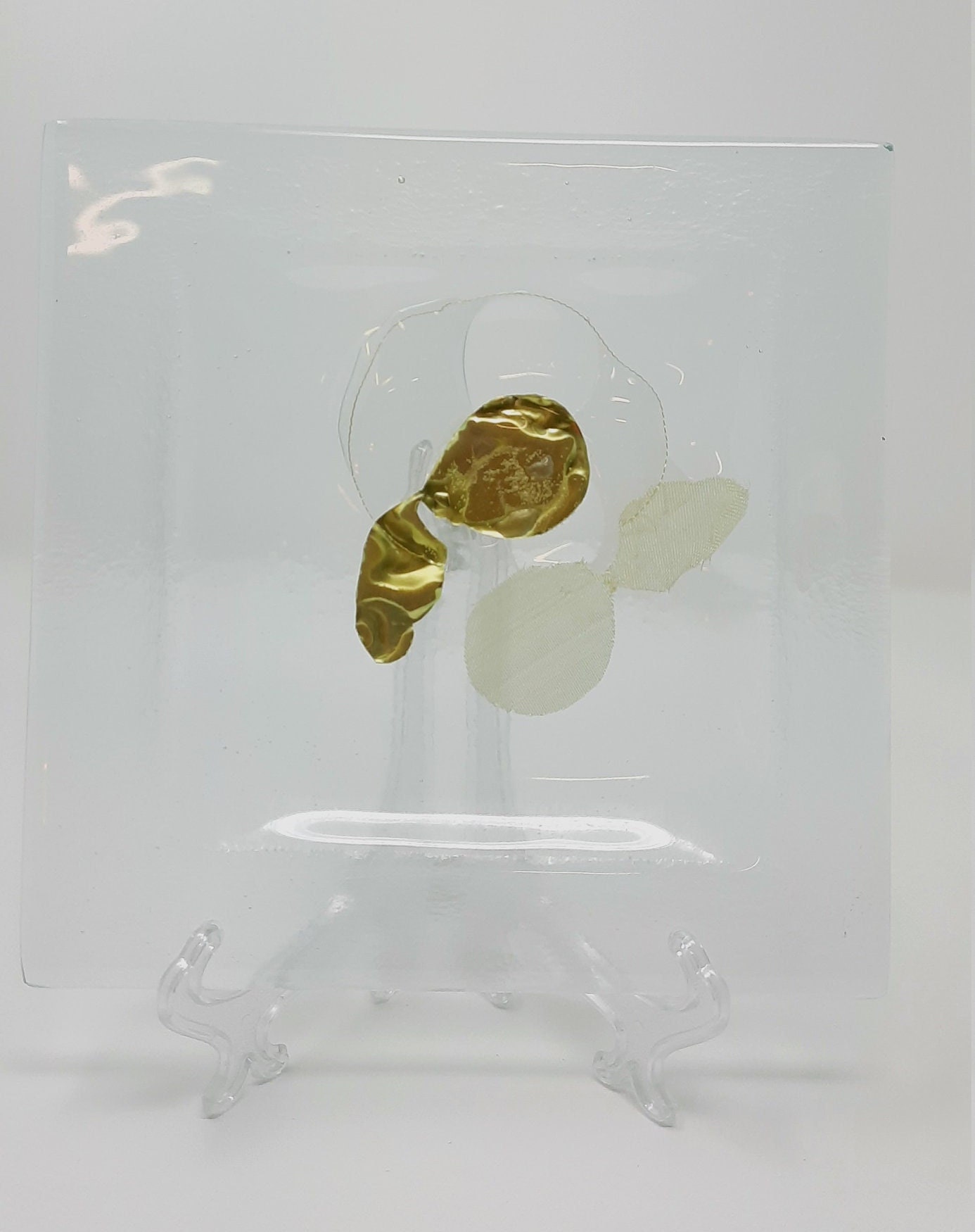 Twins Plate Square Glass Tray Clear Glass Plate - Etsy