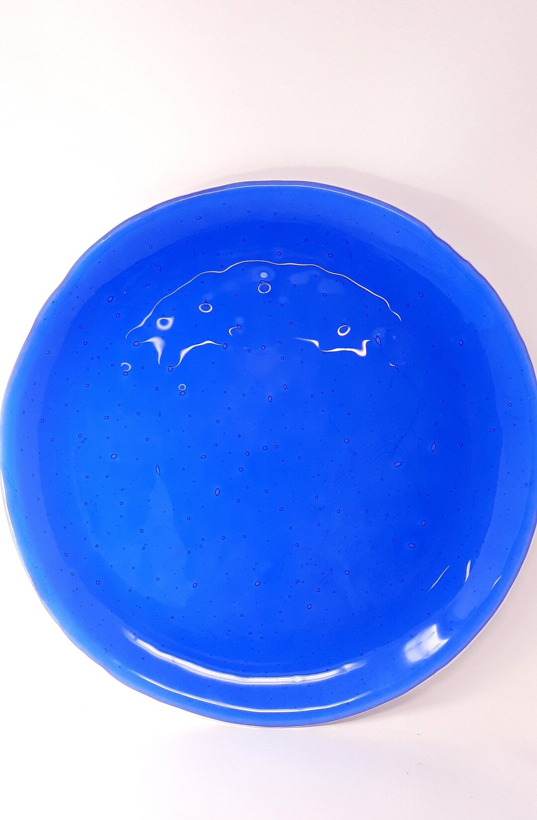 30 Cm, 11.8" , Blue Murano Glass Platter, Blue Centerpiece - Etsy