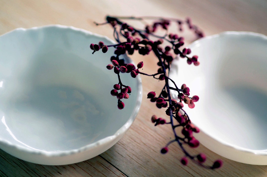White Glass Bowls, Modern Serving Bowls, White Glass Dishes, Neutral ...