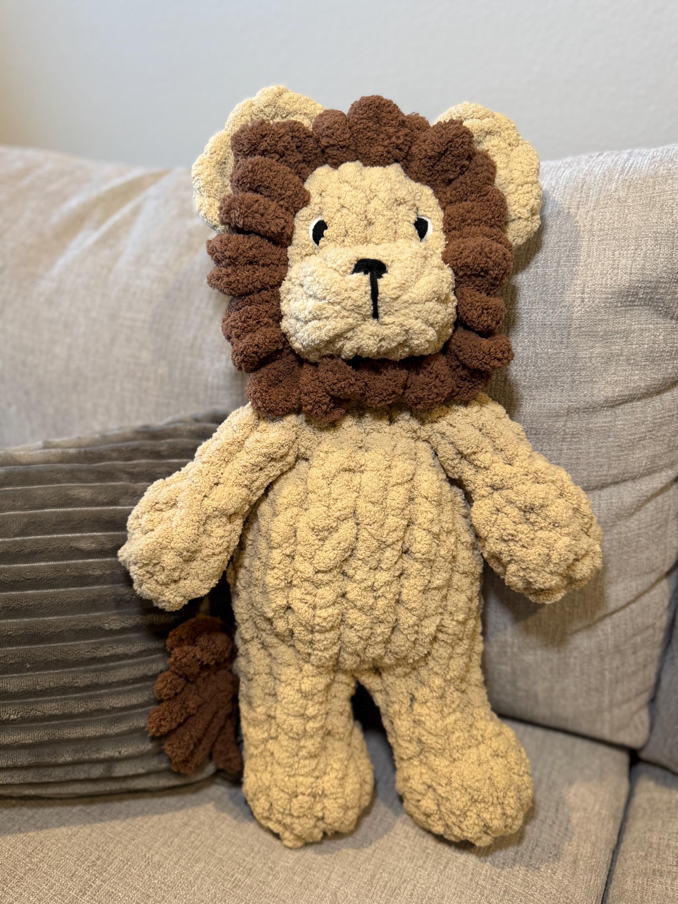Hand Knit Chunky Lion Plush - Etsy