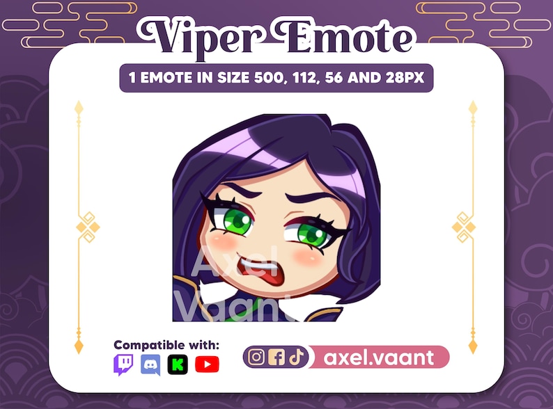 Viper Ew Valorant Twitch Emote | Discord Sticker | Valorant Emote ...