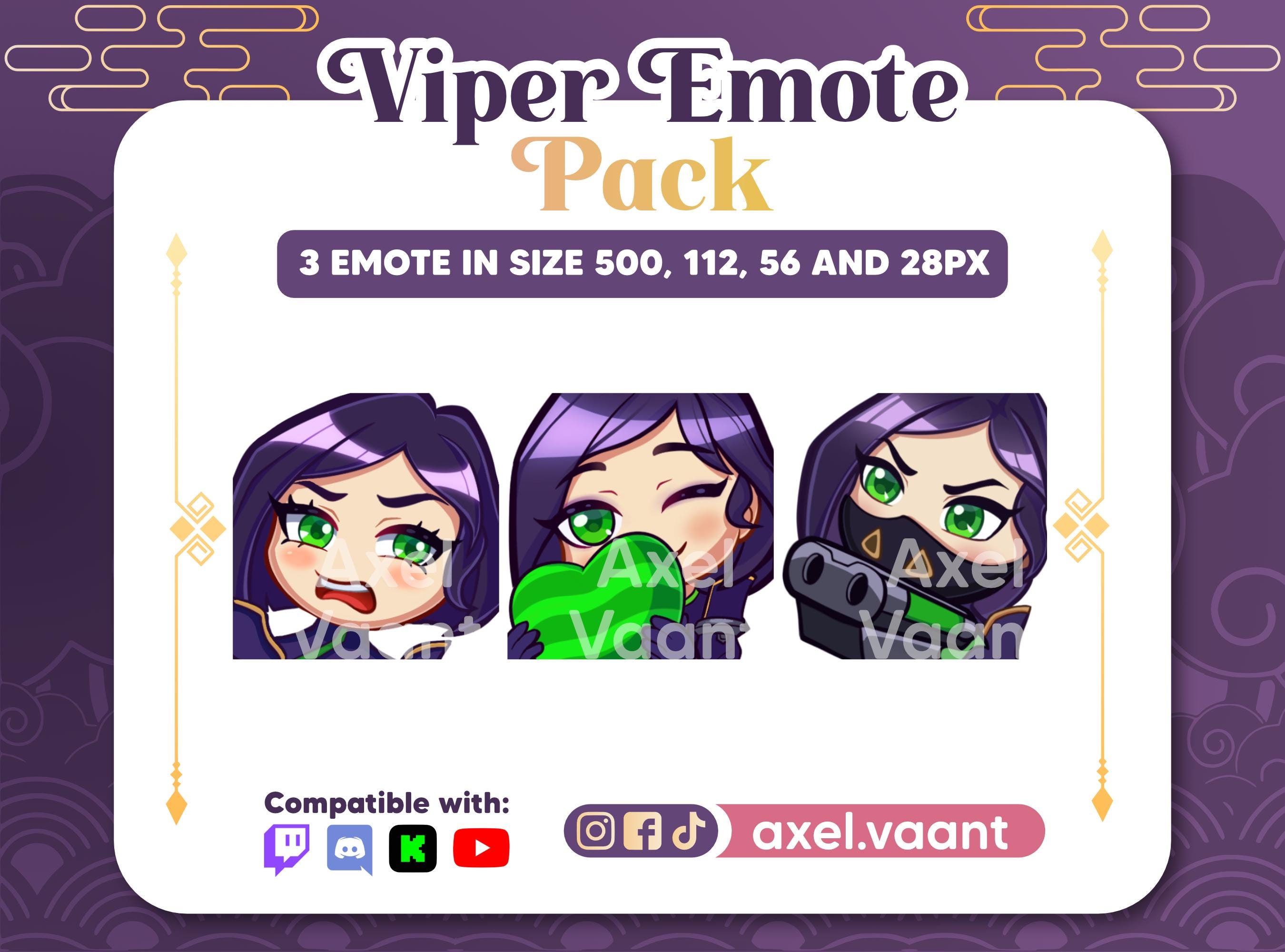 Viper Emote Pack | Cute Twitch Stream Graphics - Etsy