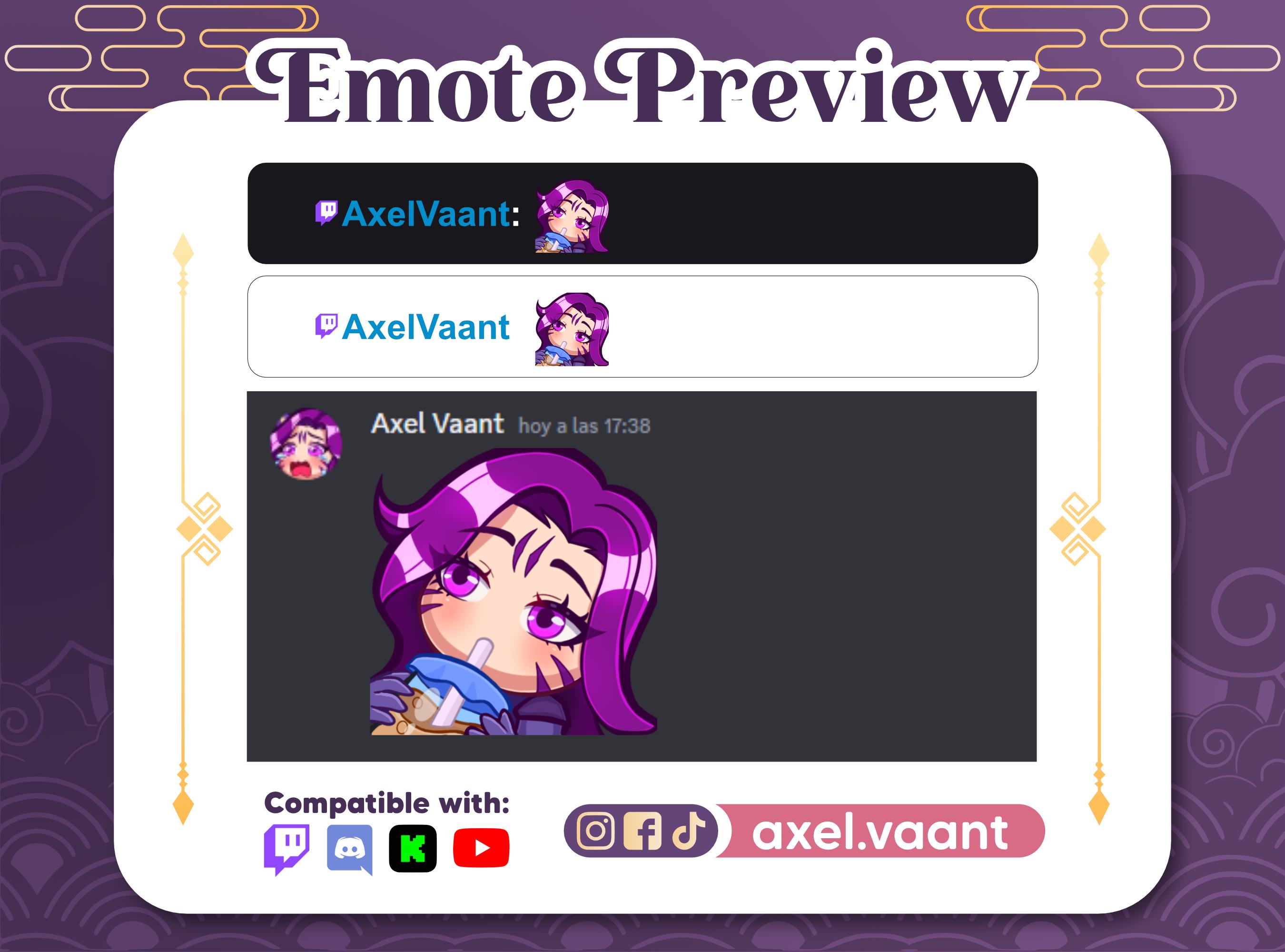 Kaisa Boba Twitch Emote | Discord Sticker | League of Legends Emote ...