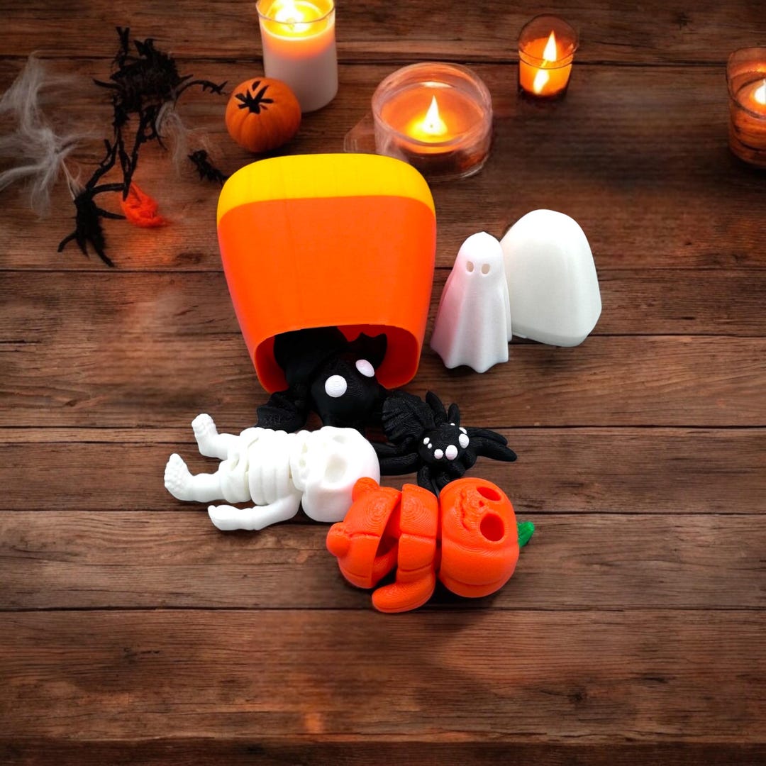 Set of 5 Articulating Fidget Toys 3D Printed - Fall - Thanks Giving ...