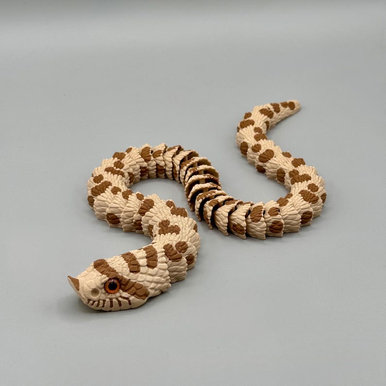 Articulated Hognose Snake – 3D Printed Flexible Snake Toy, Realistic ...